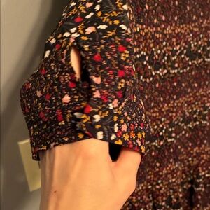 Reitmans | Dresses | Reitmans Petite Floral Mini Dress In Black And Red ...